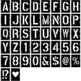 1 Inch Letter Stencils Symbol Numbers Craft Stencils, 42 Pcs Reusable ...