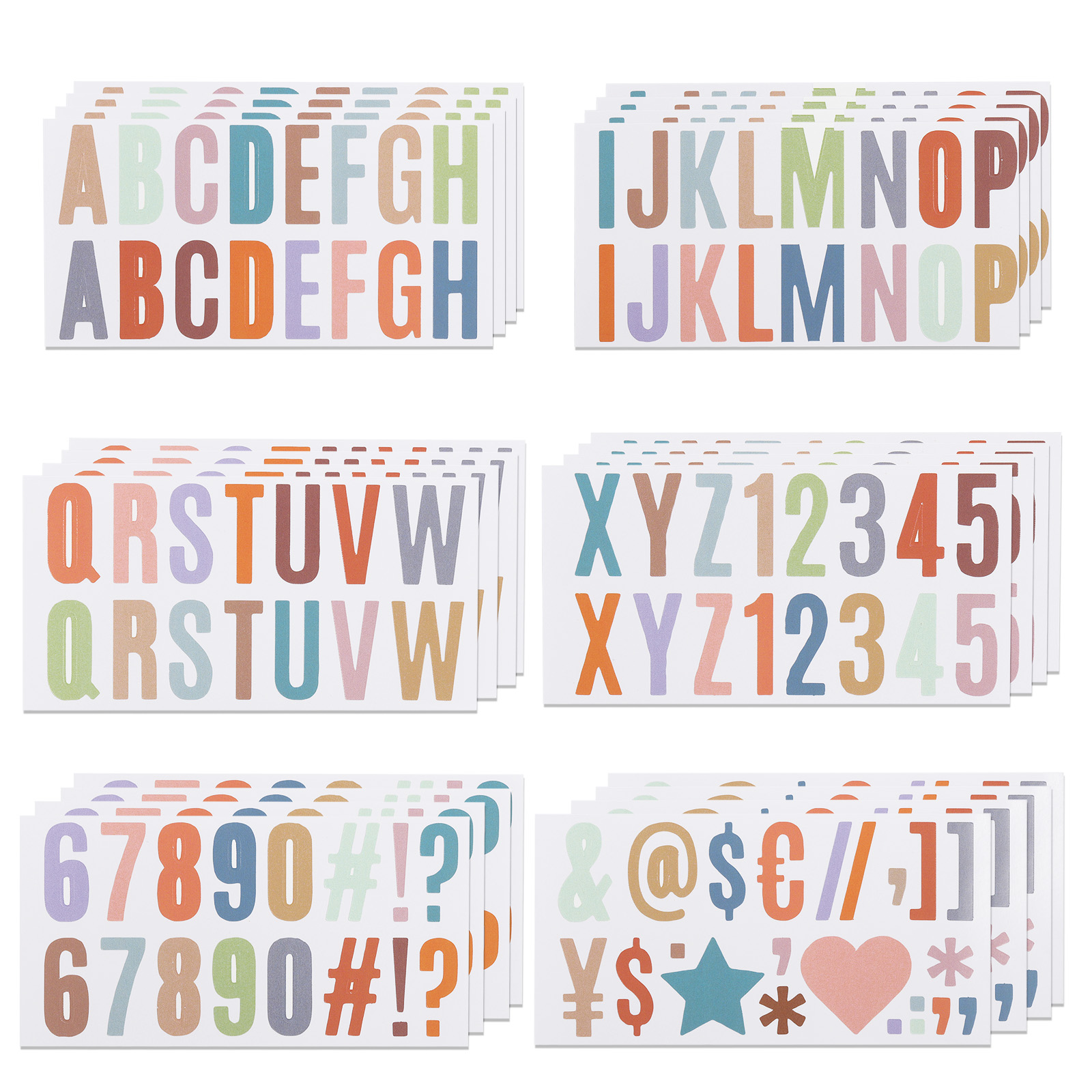 1 Inch Letter Stickers, 300 Pcs 24 Sheets Alphabet Letter Stickers DIY ...