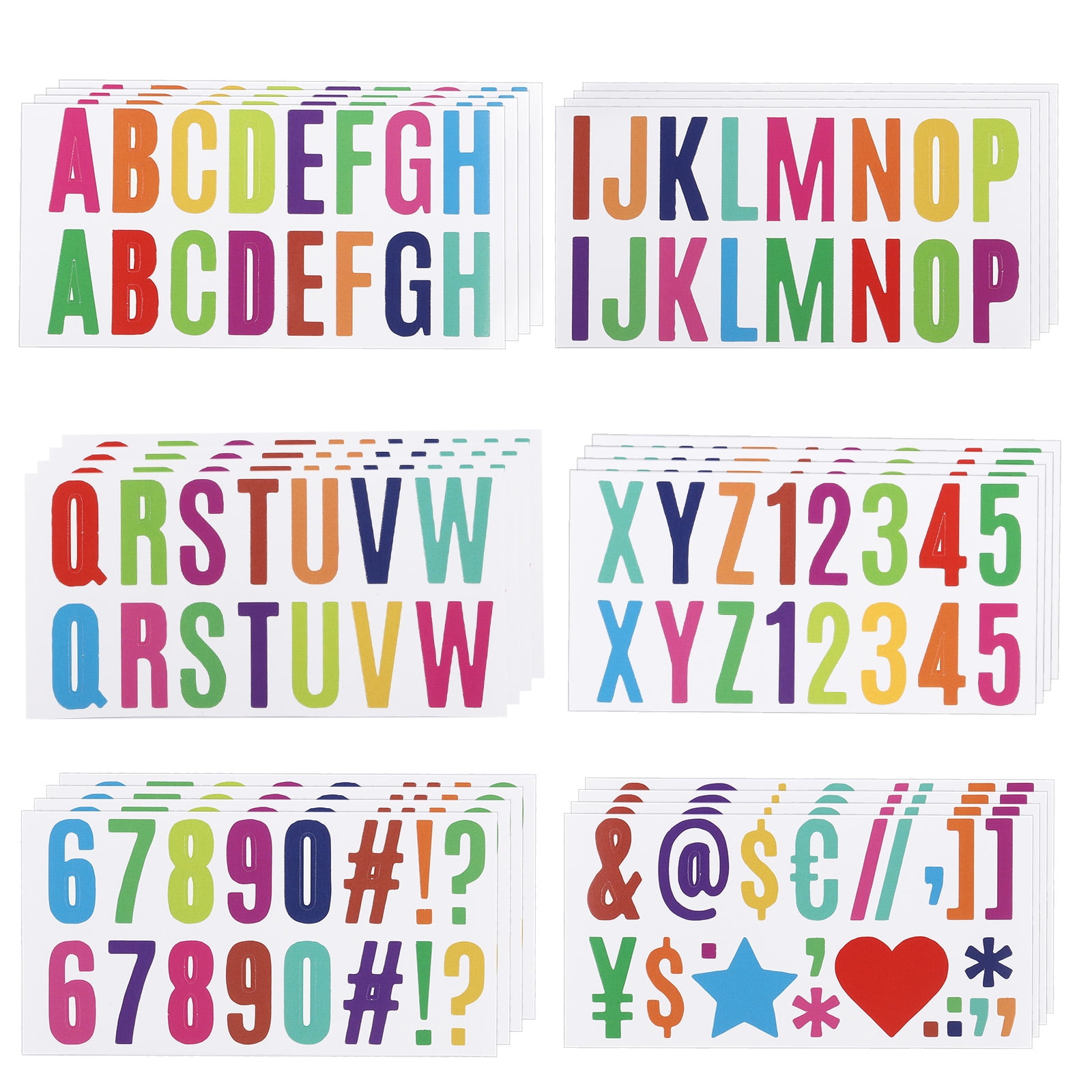 1 Inch Letter Stickers, 300 Pcs 24 Sheets Alphabet Letter Stickers DIY ...
