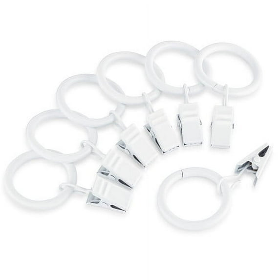 Walmart Iron Metal Curtain Clip Rings for Drapery - 1 inch Interior ...