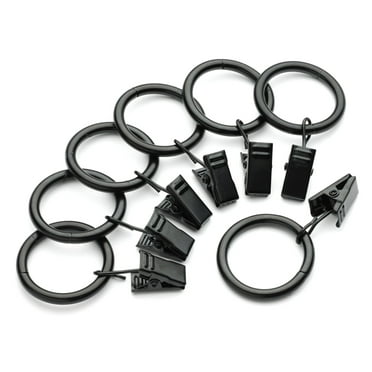 Mainstays Black Curtain Clip Rings, Set of Seven - Walmart.com