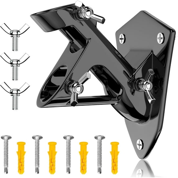 1 Inch Metal Flag Pole Holder (Black) Heavy Duty Aluminum Alloy Flag ...