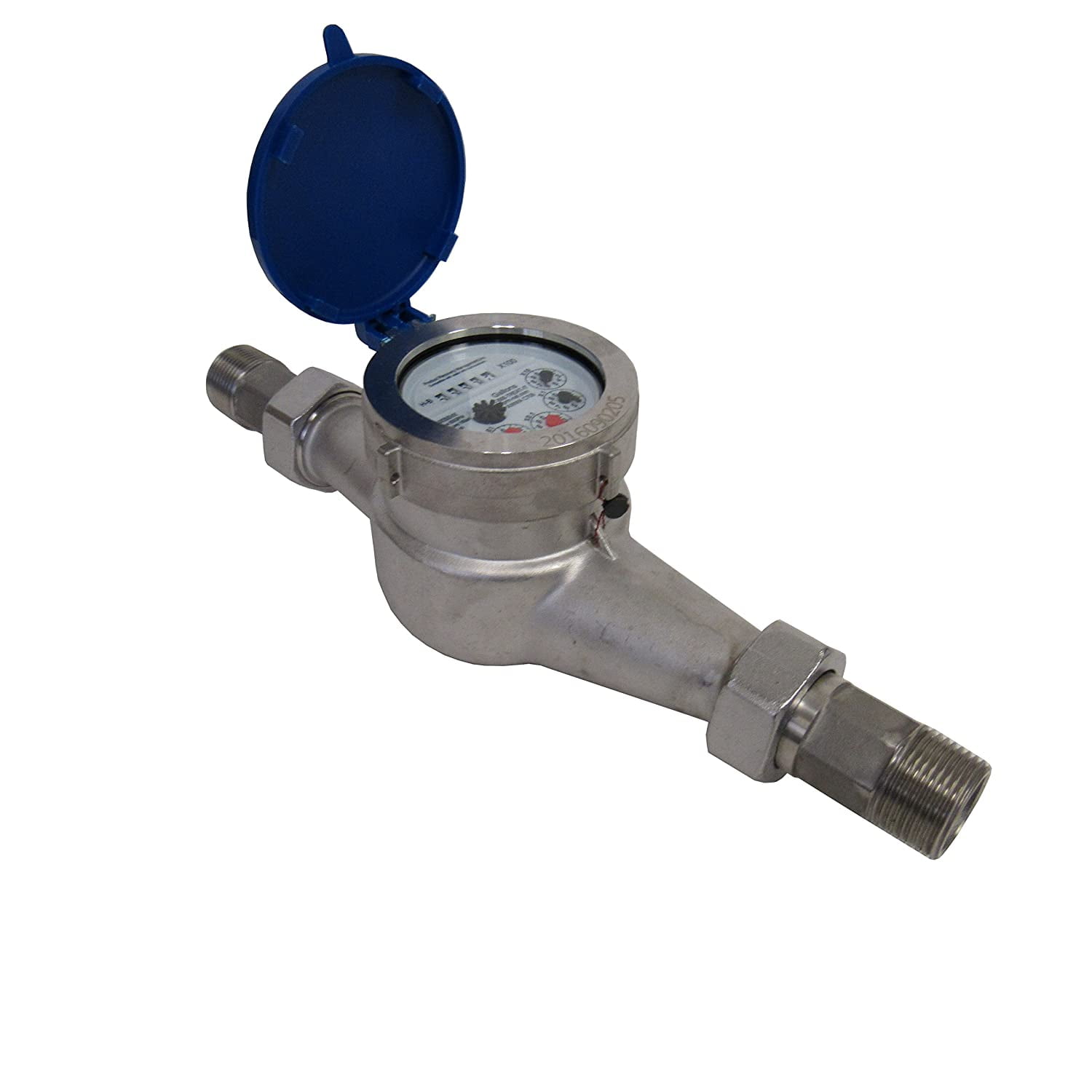 1 Inch NPT Stainless Steel Multi-Jet Totalizing Water Meter, Class B, ± ...
