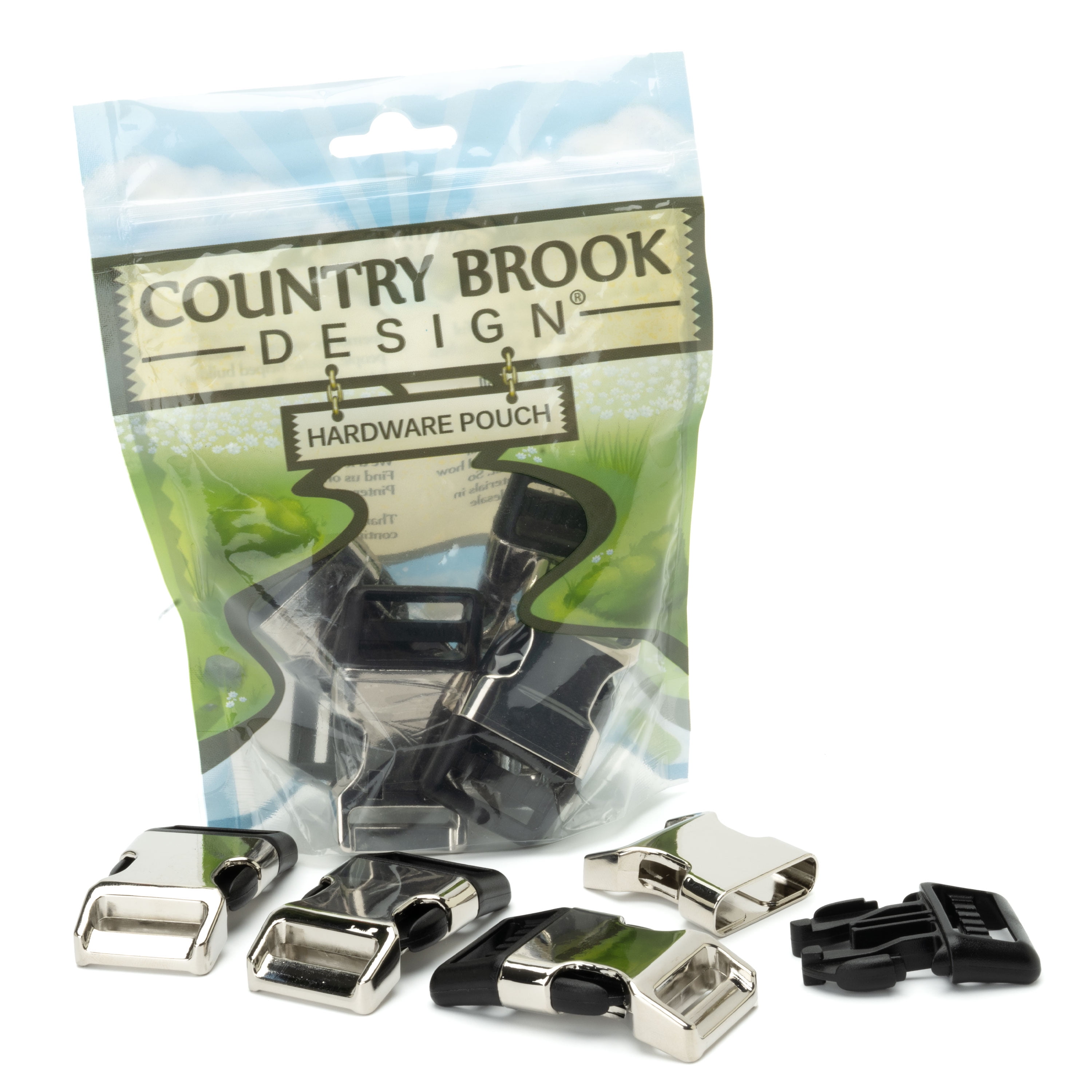 Country Brook Design® 1 Inch Nickel Plated Metal / Black Plastic Hybrid ...