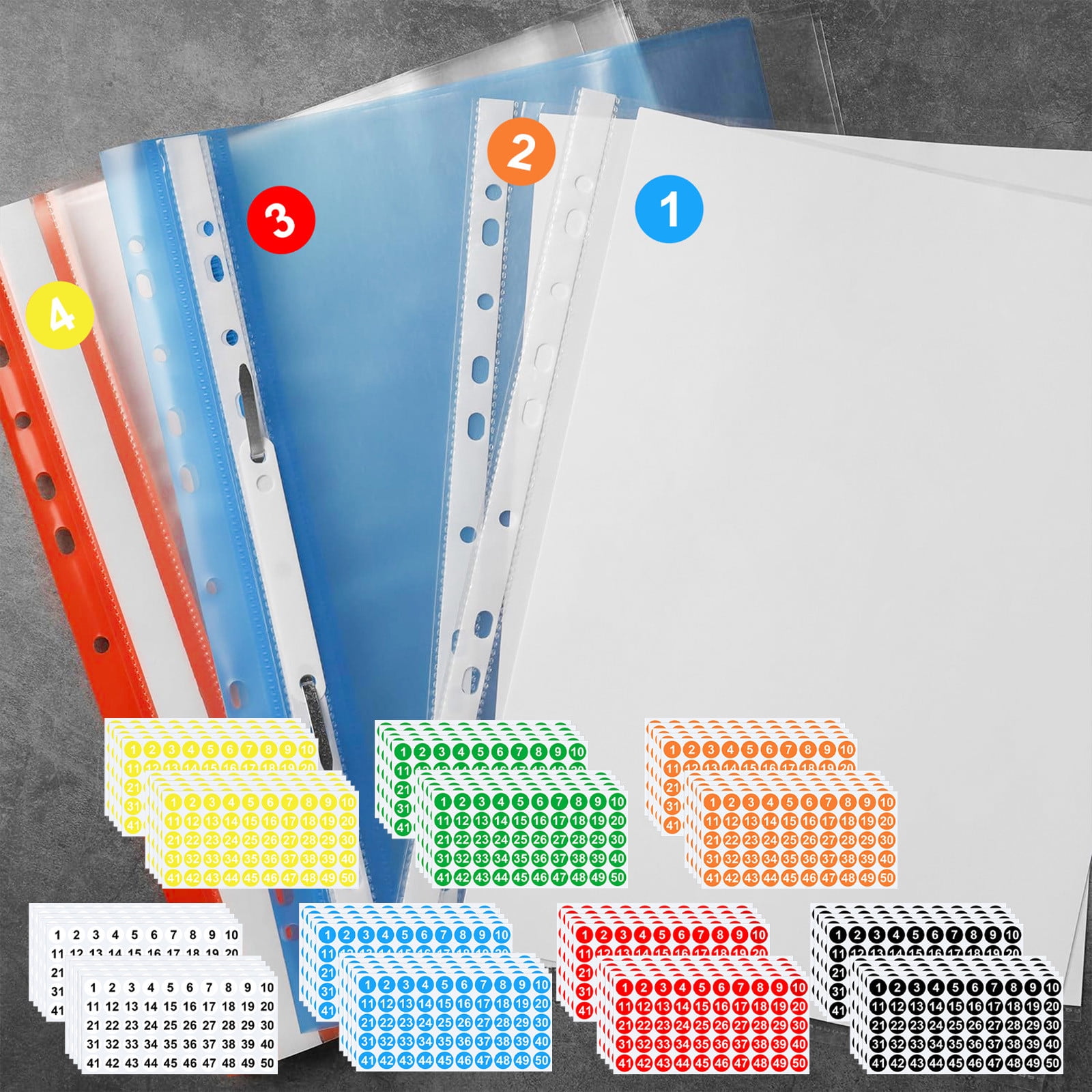 1 Inch Number Combination Stickers, 1 to 50 Stickers, 10 Sheets for ...