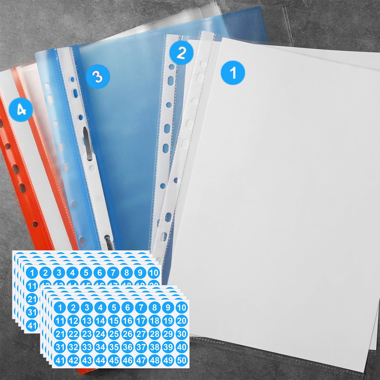 1 Inch Number Stickers 1-50, 10 Sheets Circle Labels for Mailbox ...