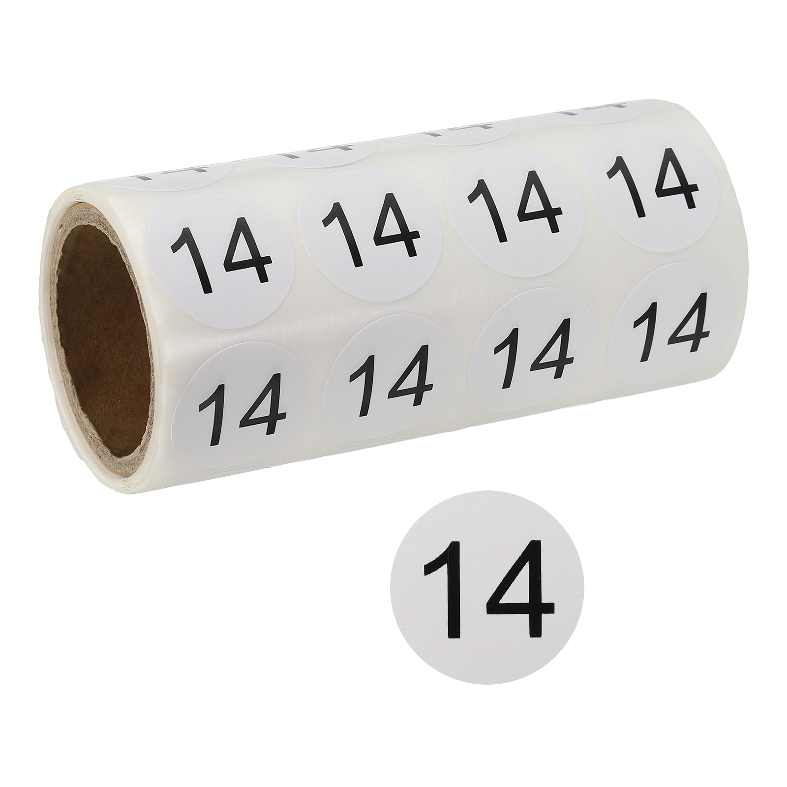1 Inch Number Stickers, Number 14 Sticker Numbers Labels Round Small ...