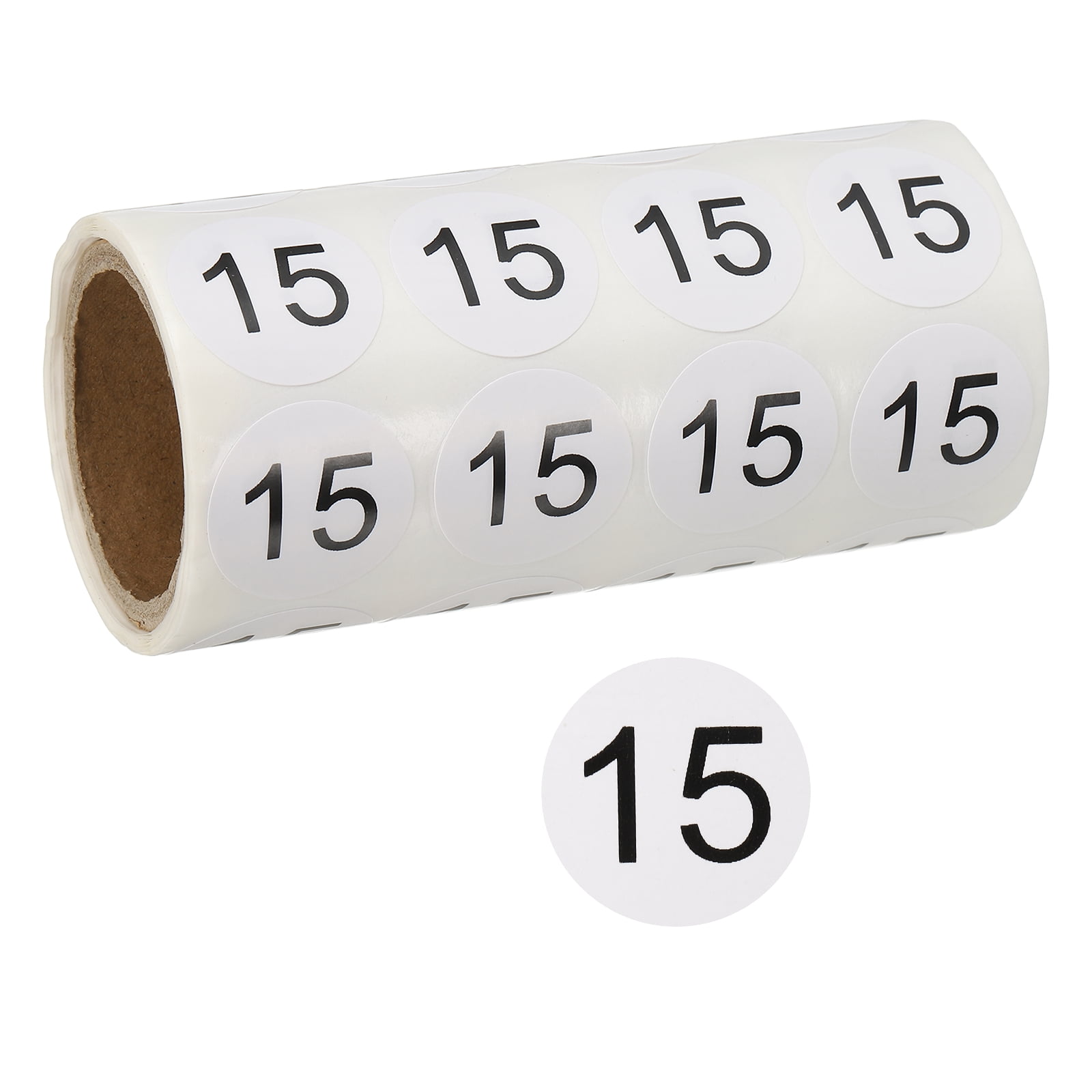 1 Inch Number Stickers, Number 15 Sticker Numbers Labels Round Small ...