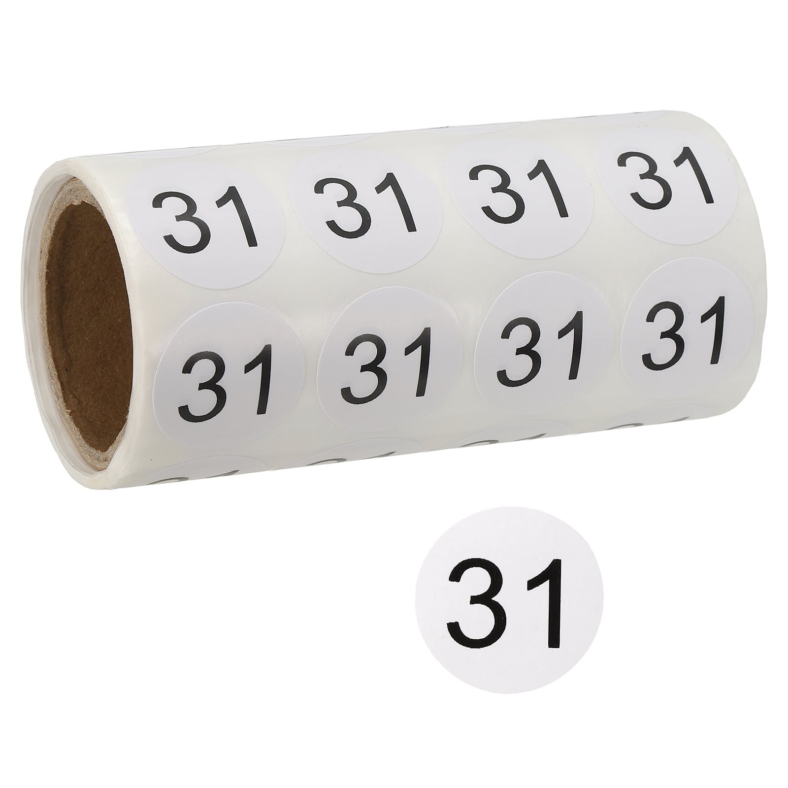 1 Inch Number Stickers, Number 31 Sticker Numbers Labels Round Small ...