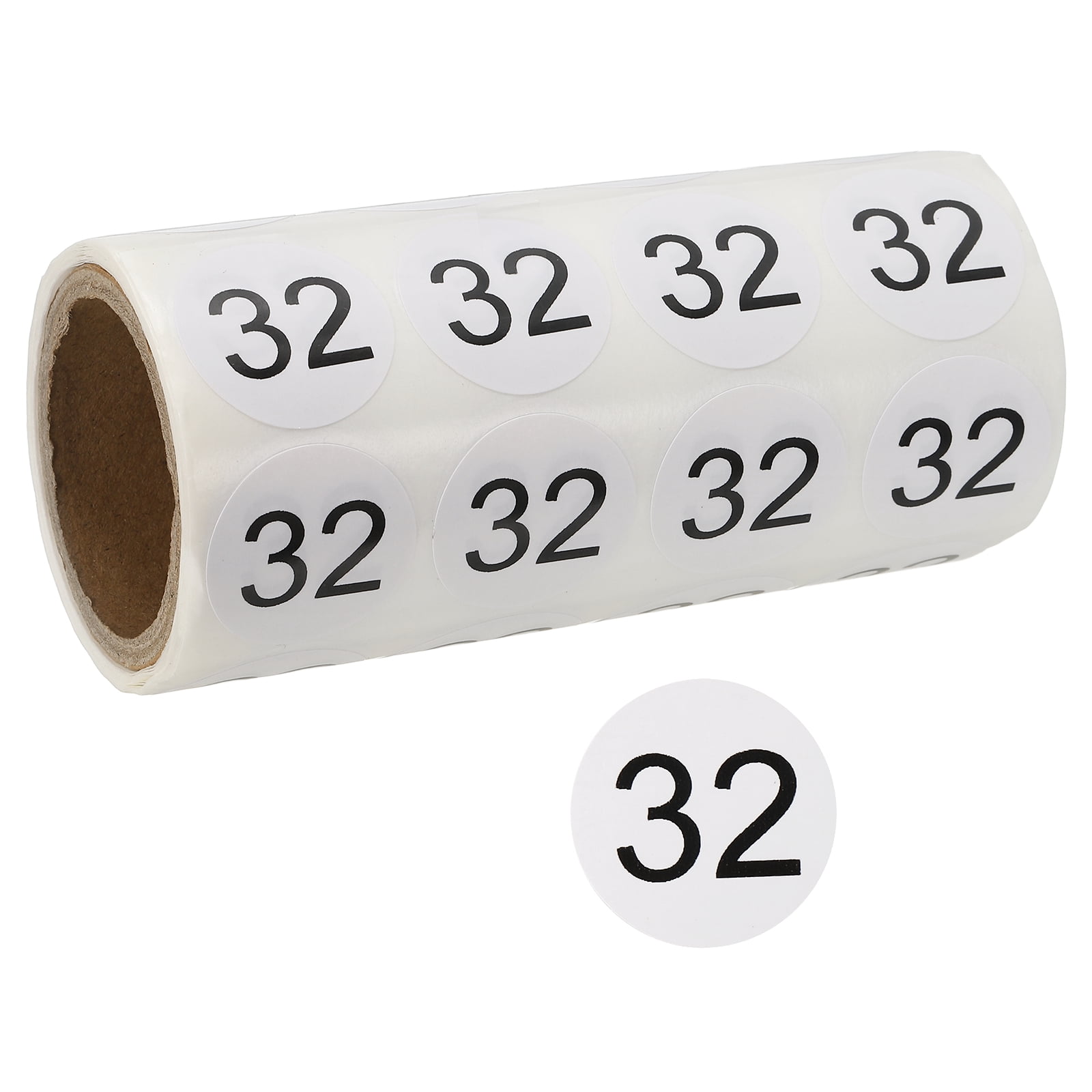 1 Inch Number Stickers, Number 32 Sticker Numbers Labels Round Small ...