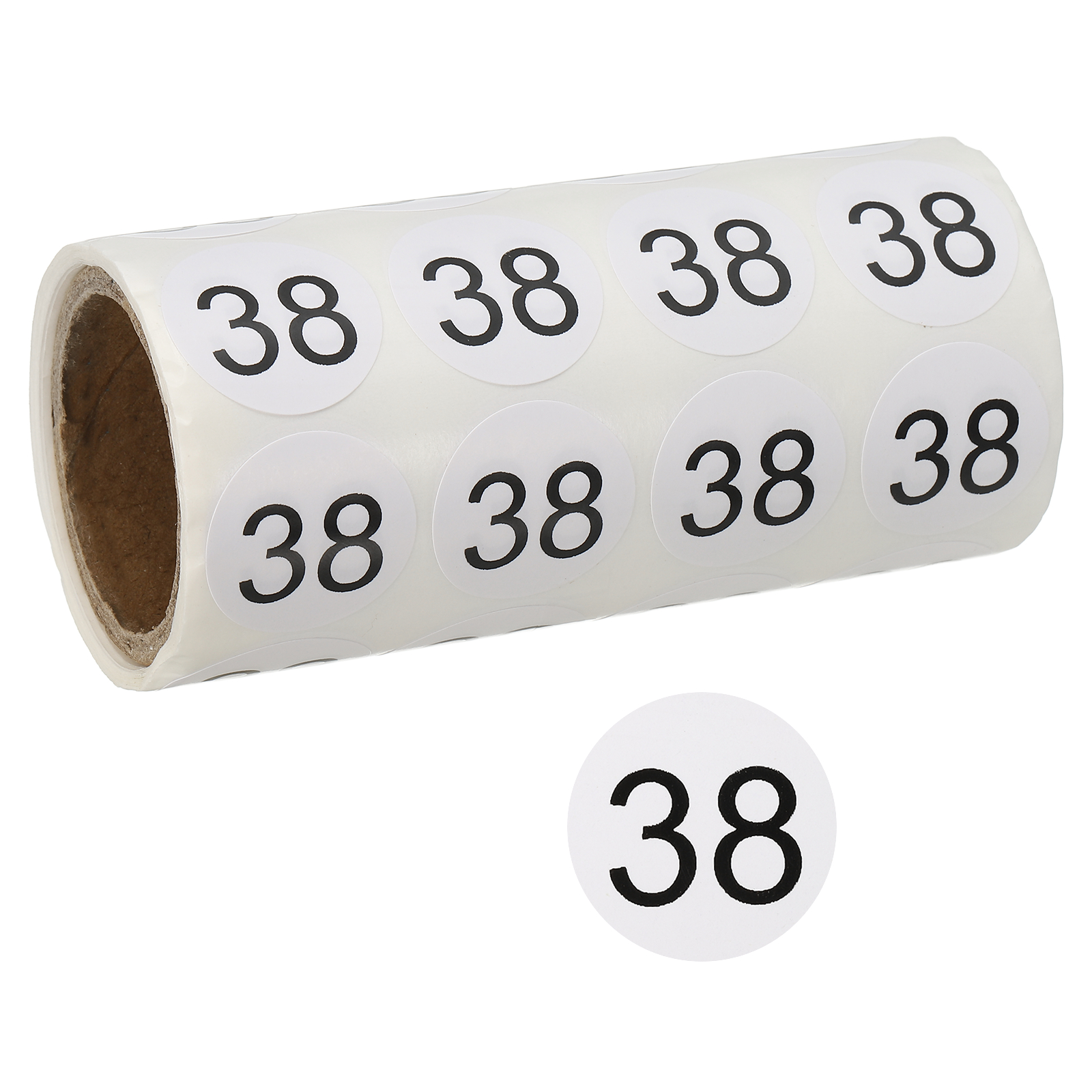 1 Inch Number Stickers, Number 38 Sticker Numbers Labels Round Small ...