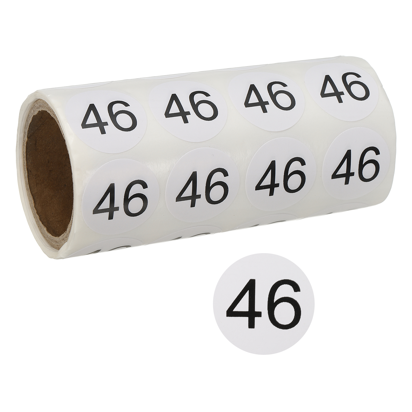 1 Inch Number Stickers, Number 46 Sticker Numbers Labels Round Small ...