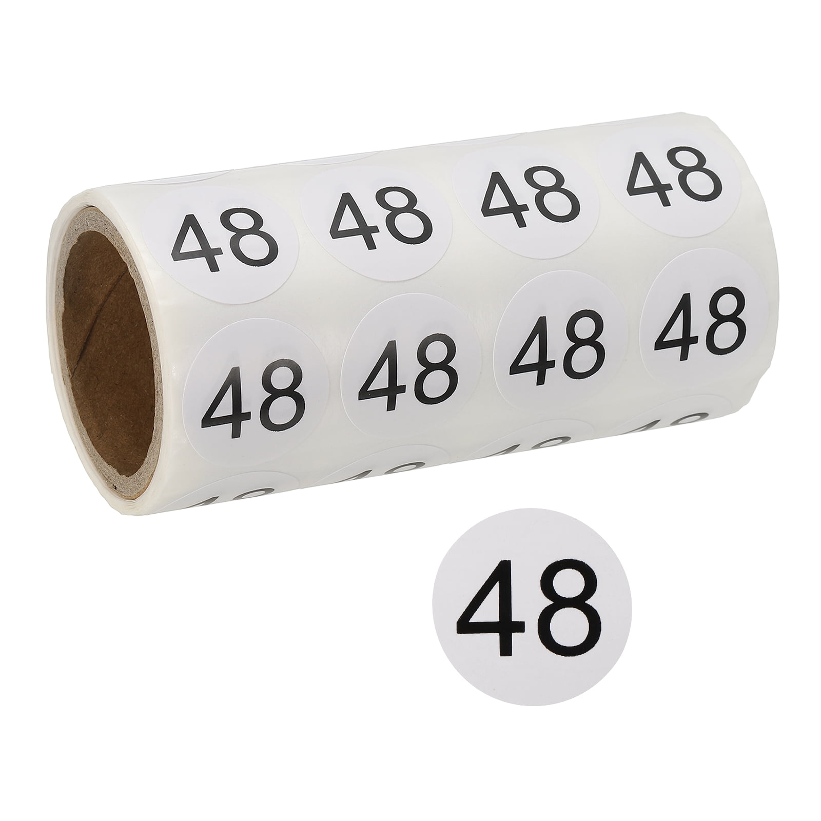 1 Inch Number Stickers, Number 48 Sticker Numbers Labels Round Small ...