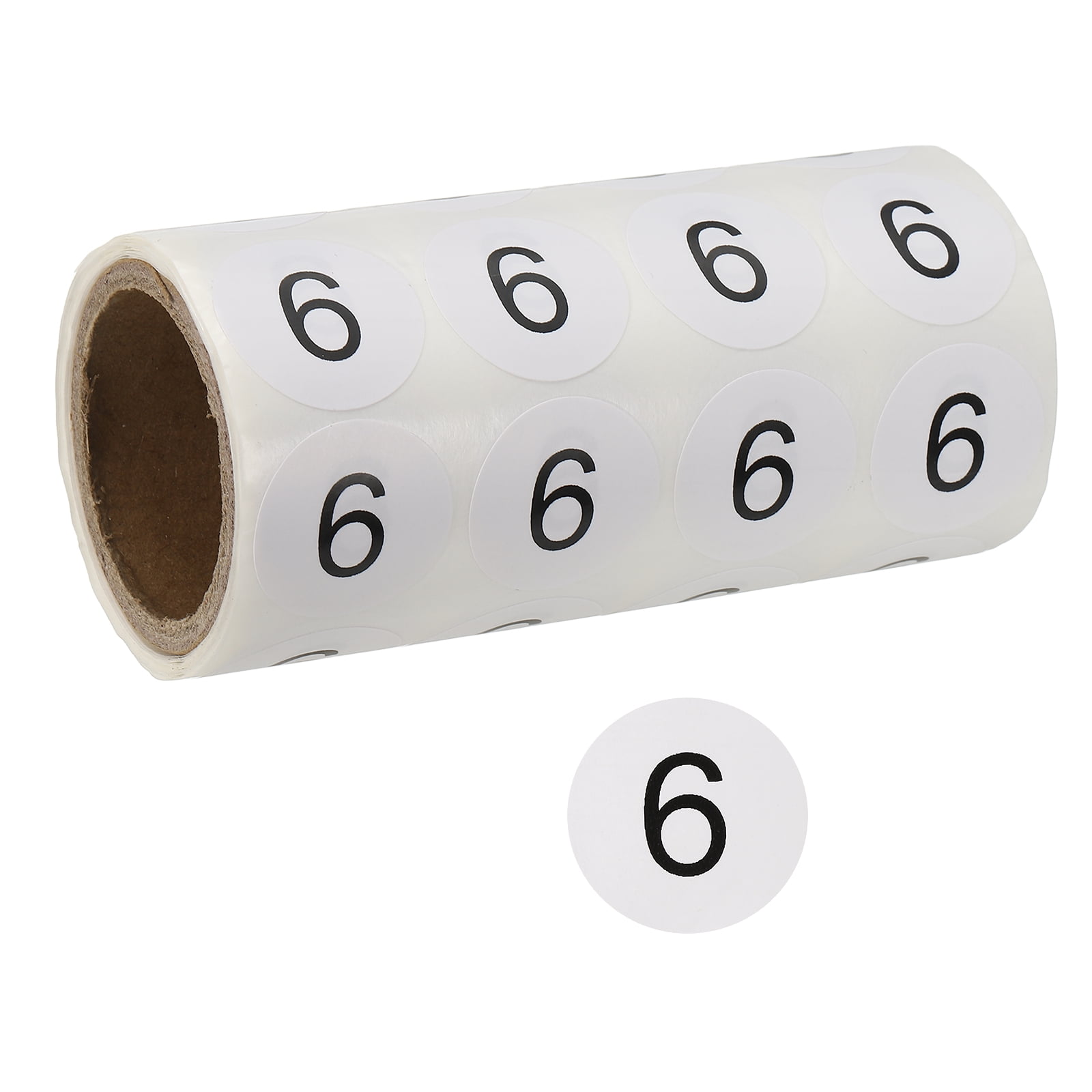 1 Inch Number Stickers, Number 6 Sticker Numbers Labels Round Small ...