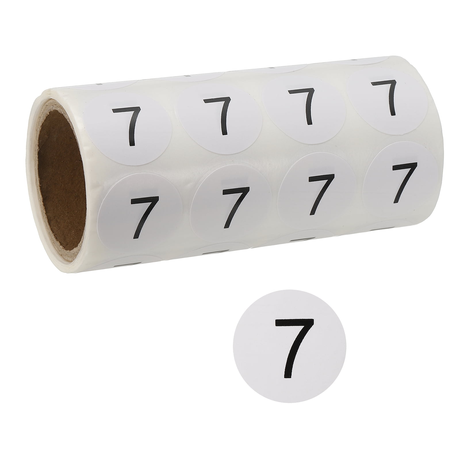 1 Inch Number Stickers, Number 7 Sticker Numbers Labels Round Small ...
