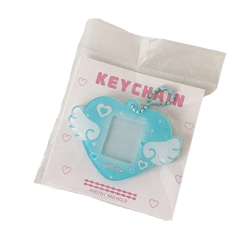 1 Inch Photo Card Holders with Keychain Wing Postcard Collector for Everyday Use Protects Photos ...