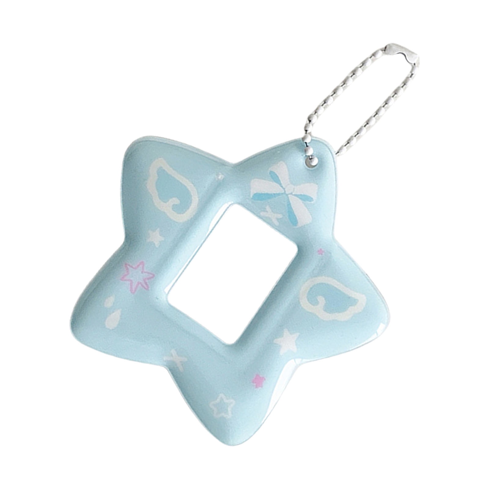 1 Inch Photocard Holder with Keychain Star Shape Card Holder Photo Card ...