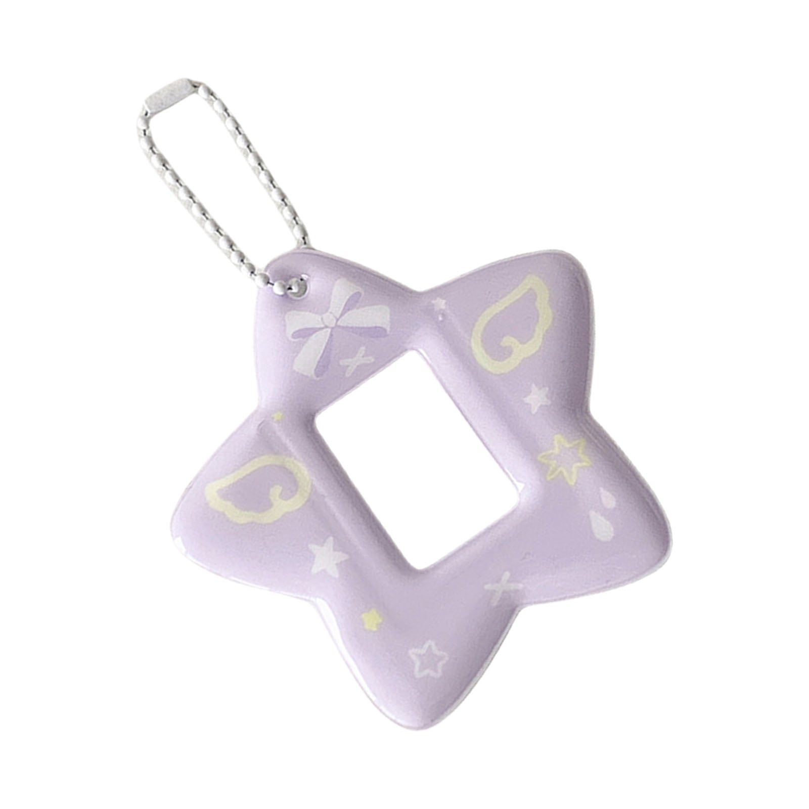 1 Inch Photocard Holder with Keychain Star Shape Card Holder Photo Card ...