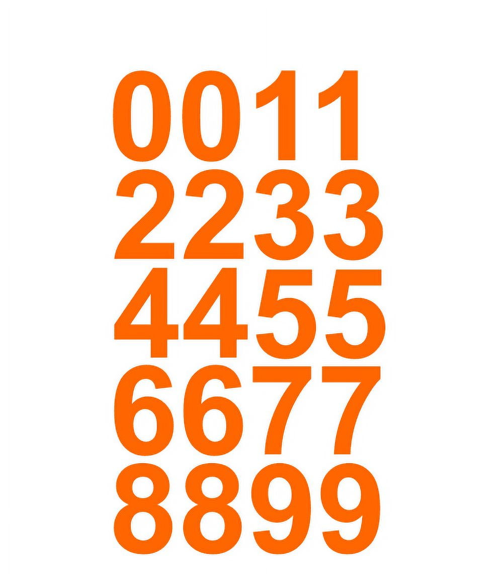 1" Inch Premium Reflective Mailbox Number Vinyl Decal Sticker Sheet ...