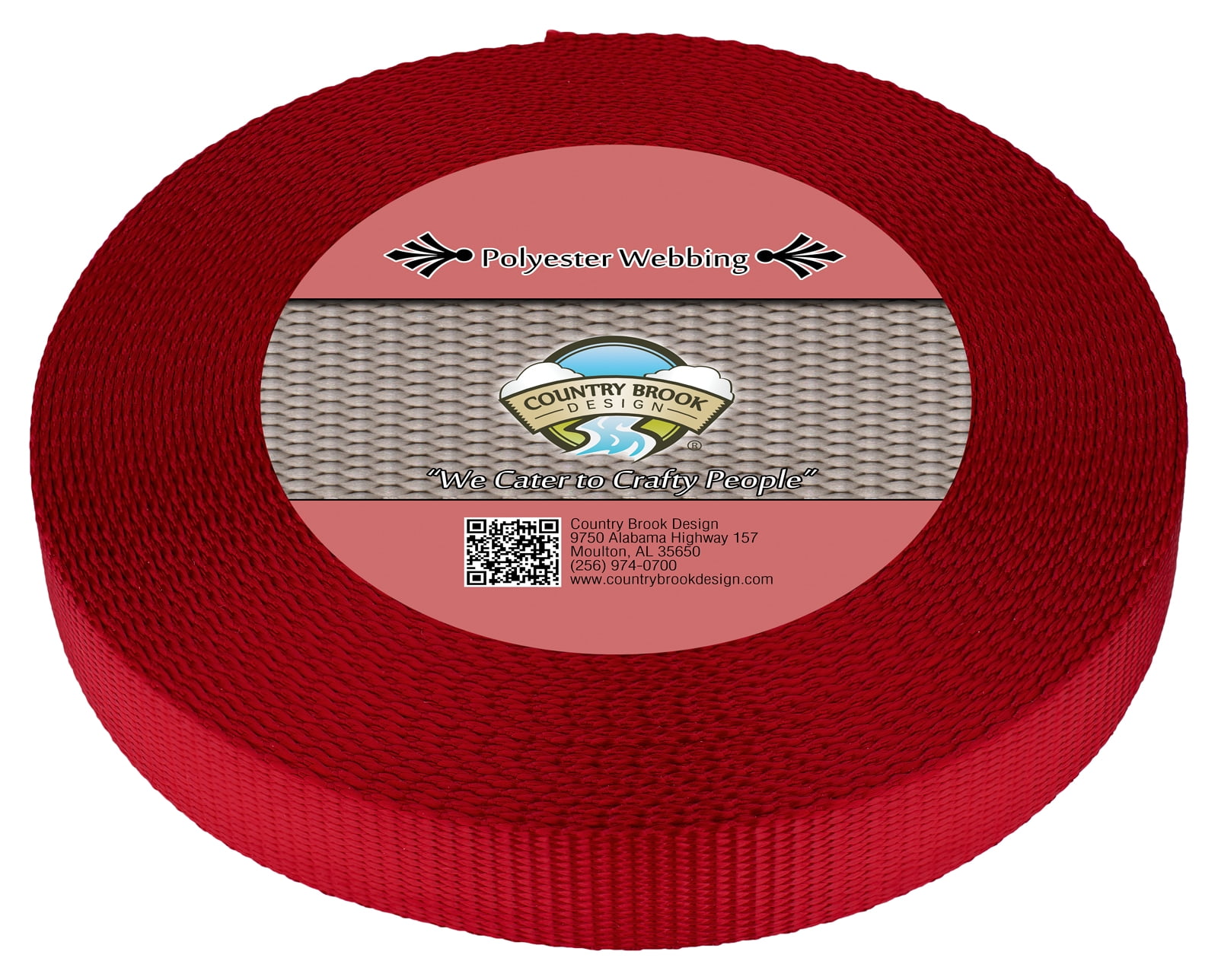 1 Inch Red Polyester Webbing Closeout - Walmart.com