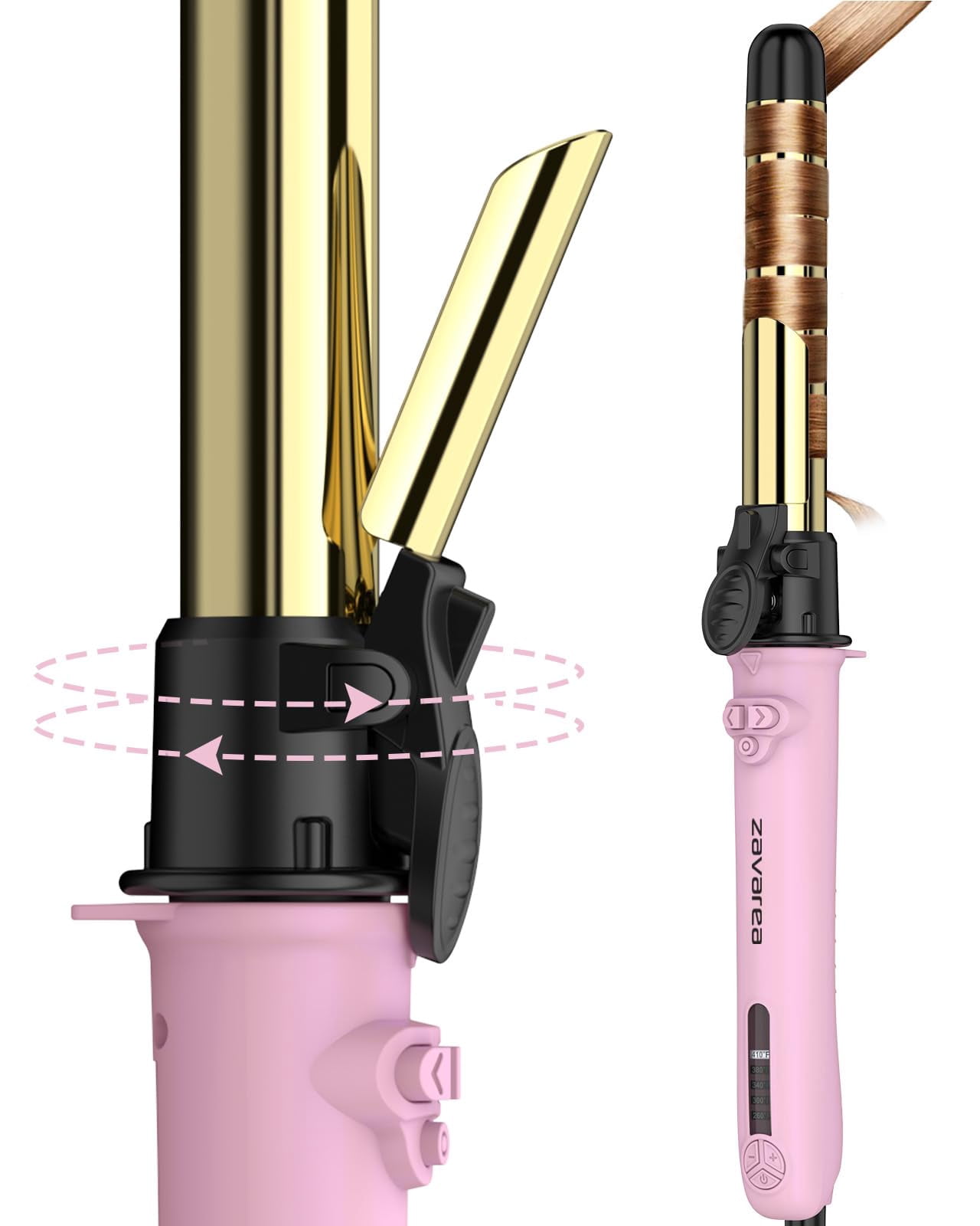 1-Inch Rotating Curling Iron, Automatic Hair Curler, Curling Wand for ...