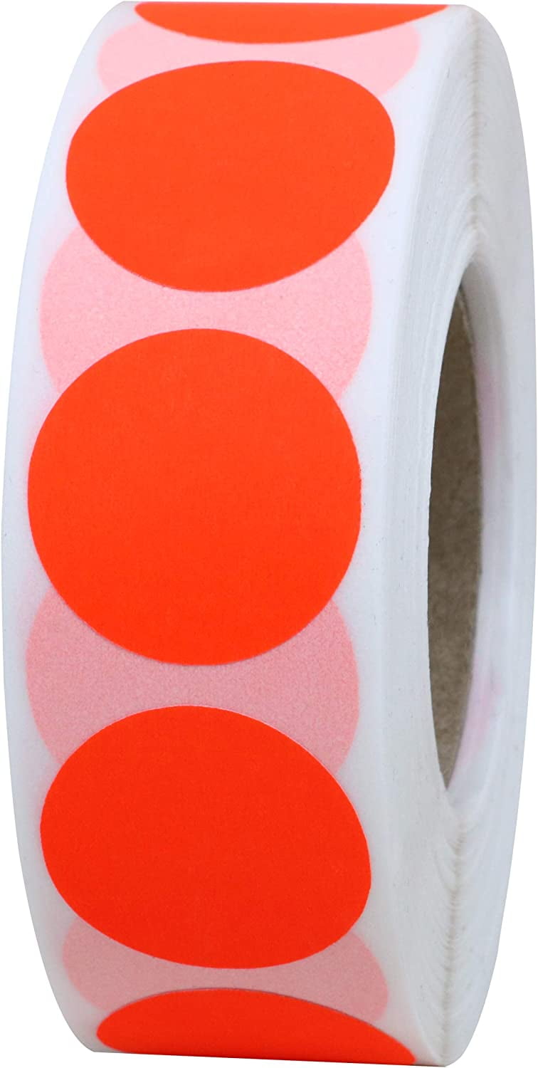 1 Inch Round Blank Fluorescence Red Shooting Target Pasters | Total ...