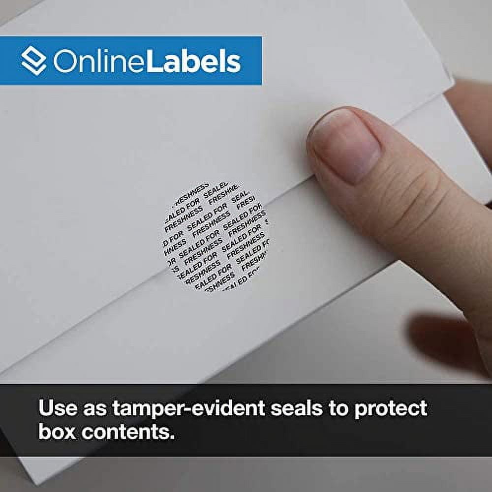 1 Inch Round Mailing Seal Labels - Clear Frosted Matte - Pack of 6,300 ...