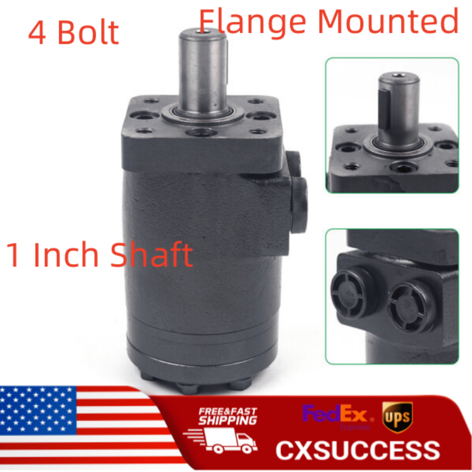 1 Inch Shaft Hydraulic Motor 1/2 NPTF For Char-Lynn 101-1003-009 Eaton ...