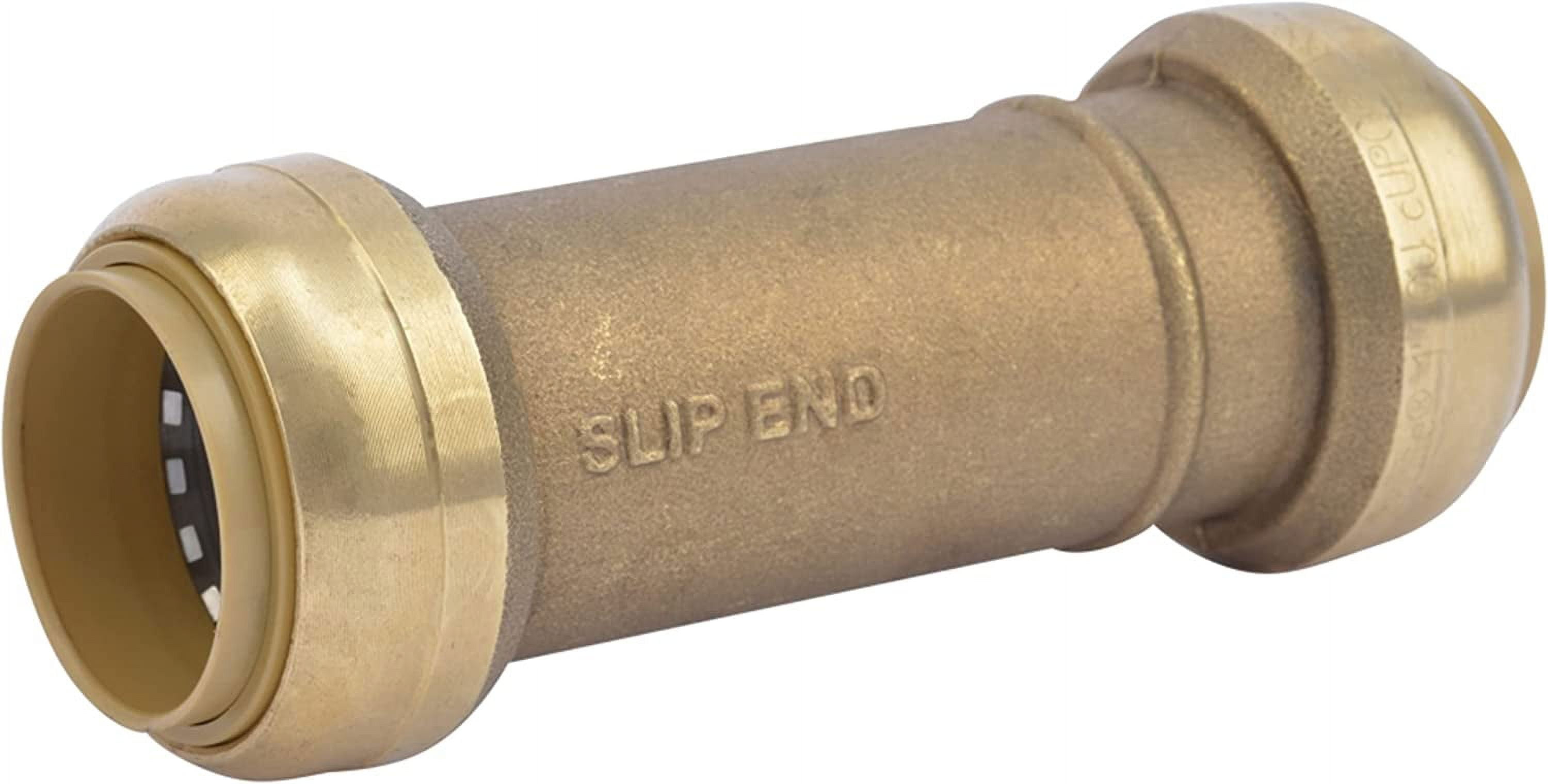 1 Inch Slip Coupling, Push to Connect Brass Plumbing Fitting, PEX Pipe ...