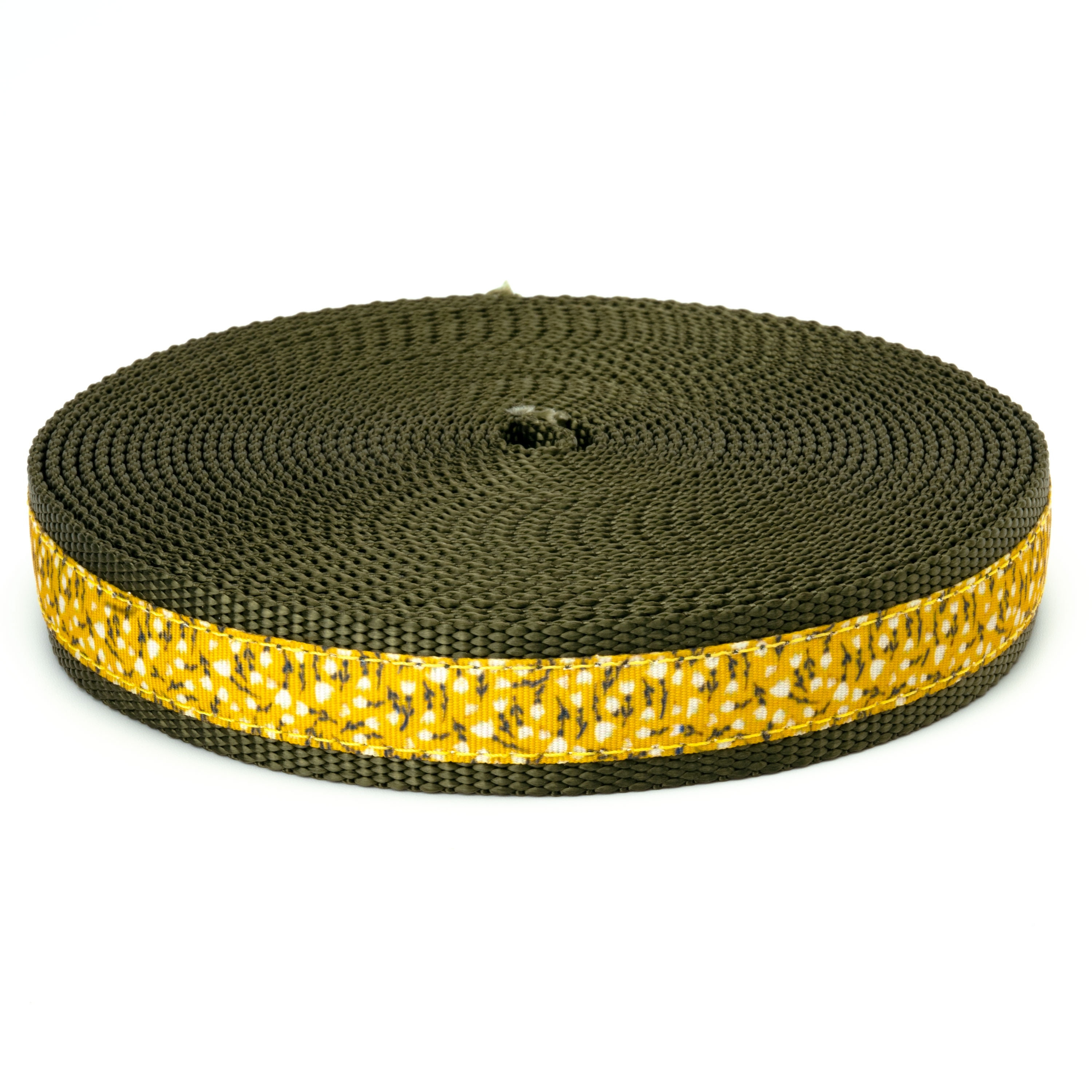 Country Brook Design® 1 Inch Spring Cottagecore Ribbon on Dark Olive ...