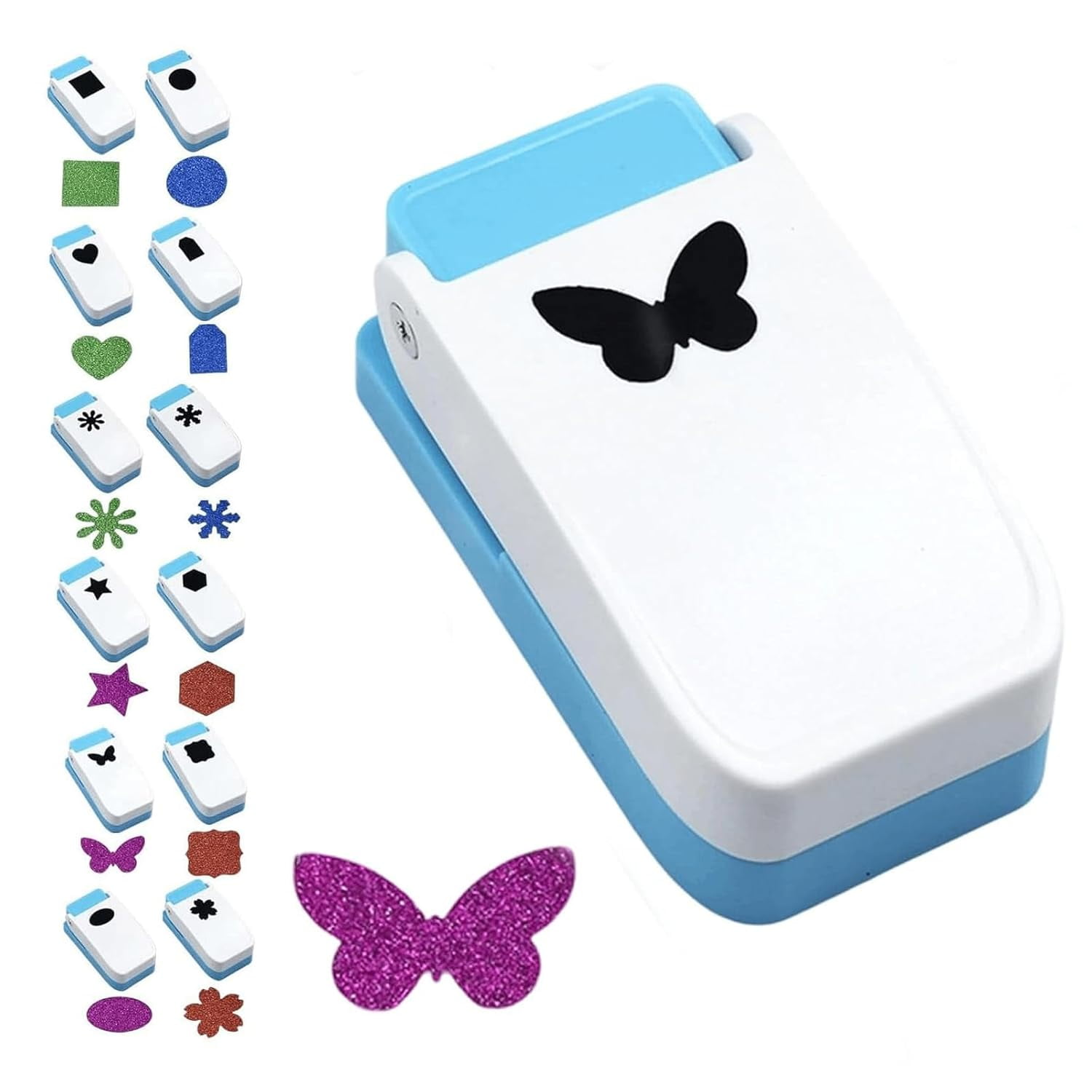 1 Inch Square Punch, 12 Shapes Craft Lever Punch for Cardstock ...