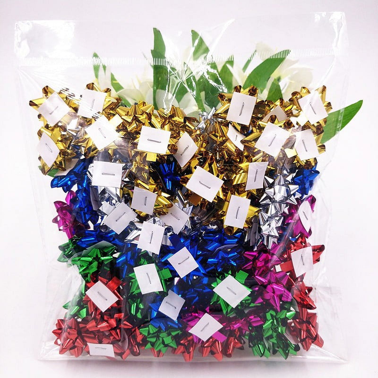 1 Inch Star Flower Gift Wrap Embellishments - 120-Pack Self-Adhesive ...