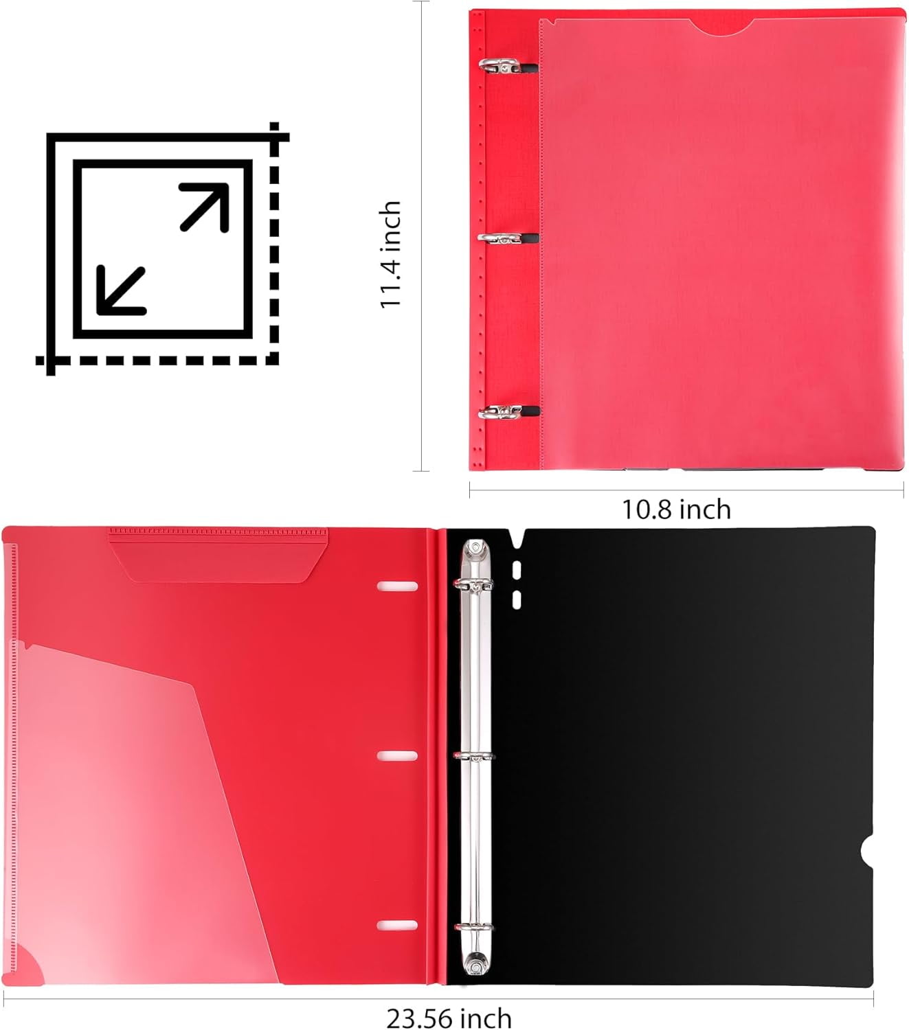 1 Inch Telescoping 3 Ring Binder 4 Pack - Walmart.com