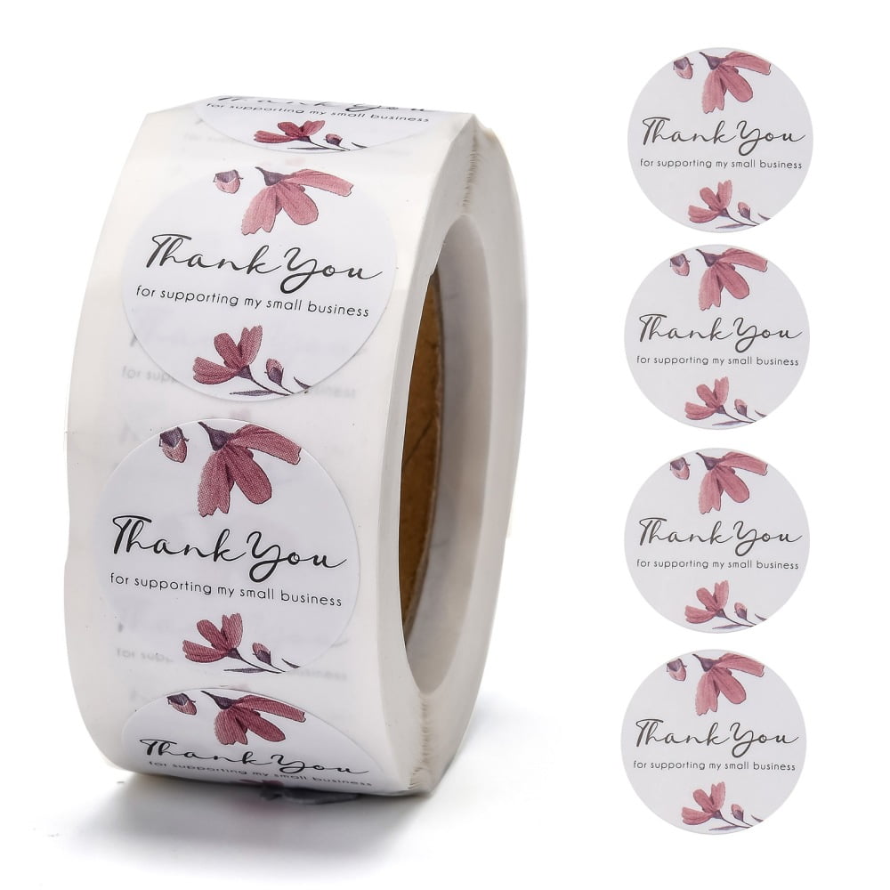 1 Inch Thank You for Supporting My Small Business Stickers Adhesive ...