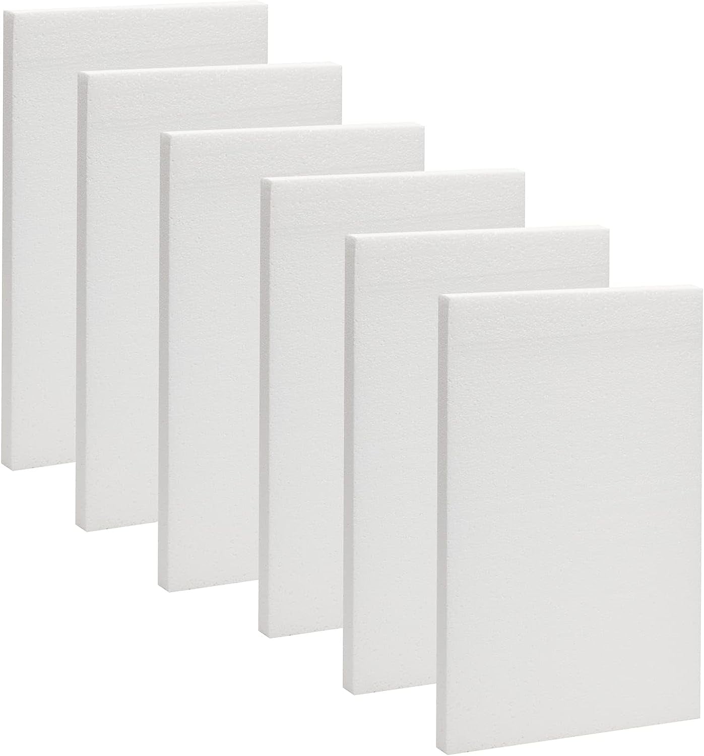 1 Inch Thick Foam Board - 6 Pack 17x11 Inch Polystyrene Rectangles for ...