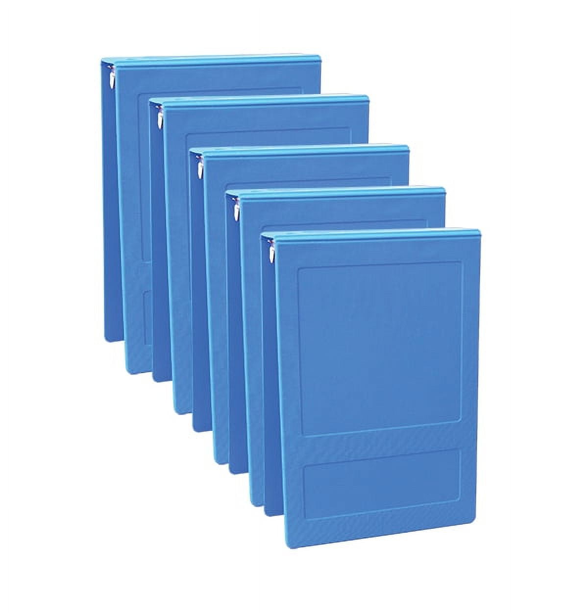 1 Inch Top Open 3 Ring Binder In Med Blue (5 Pack) - Walmart.com