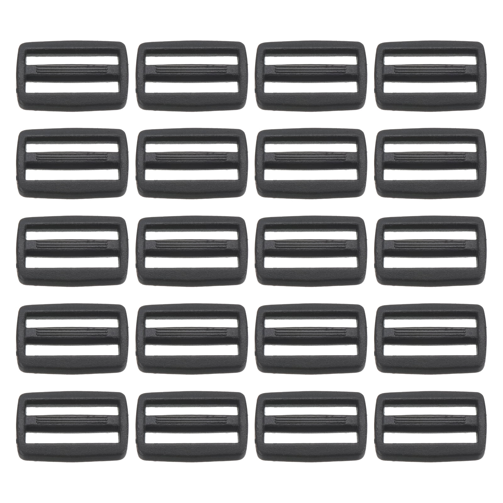 1 Inch Tri-Glide Slide Buckles Webbing Strap Fastener, Black, 25 Pack ...