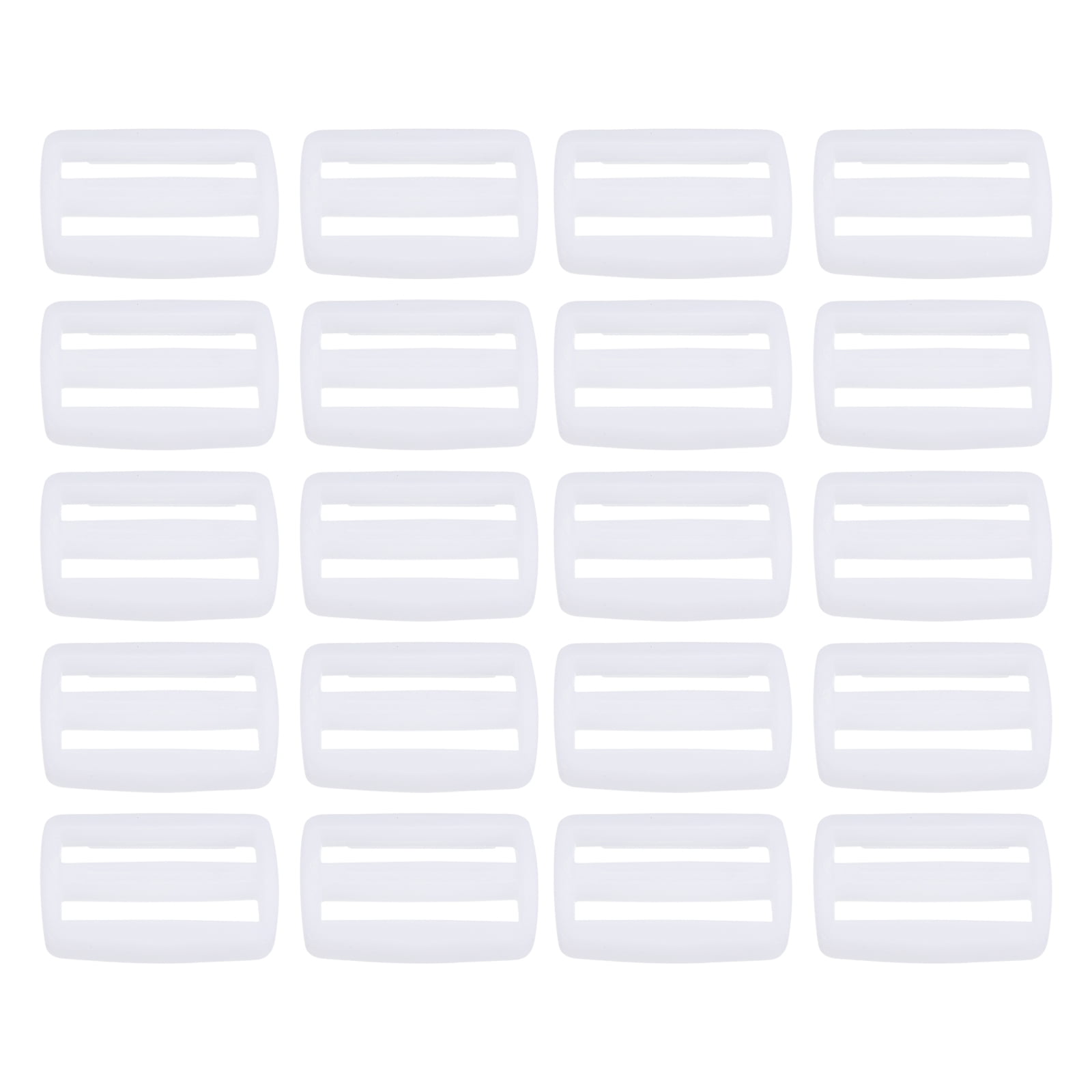 1 Inch Tri-Glide Slide Buckles Webbing Strap Fastener, Bright White, 50 ...