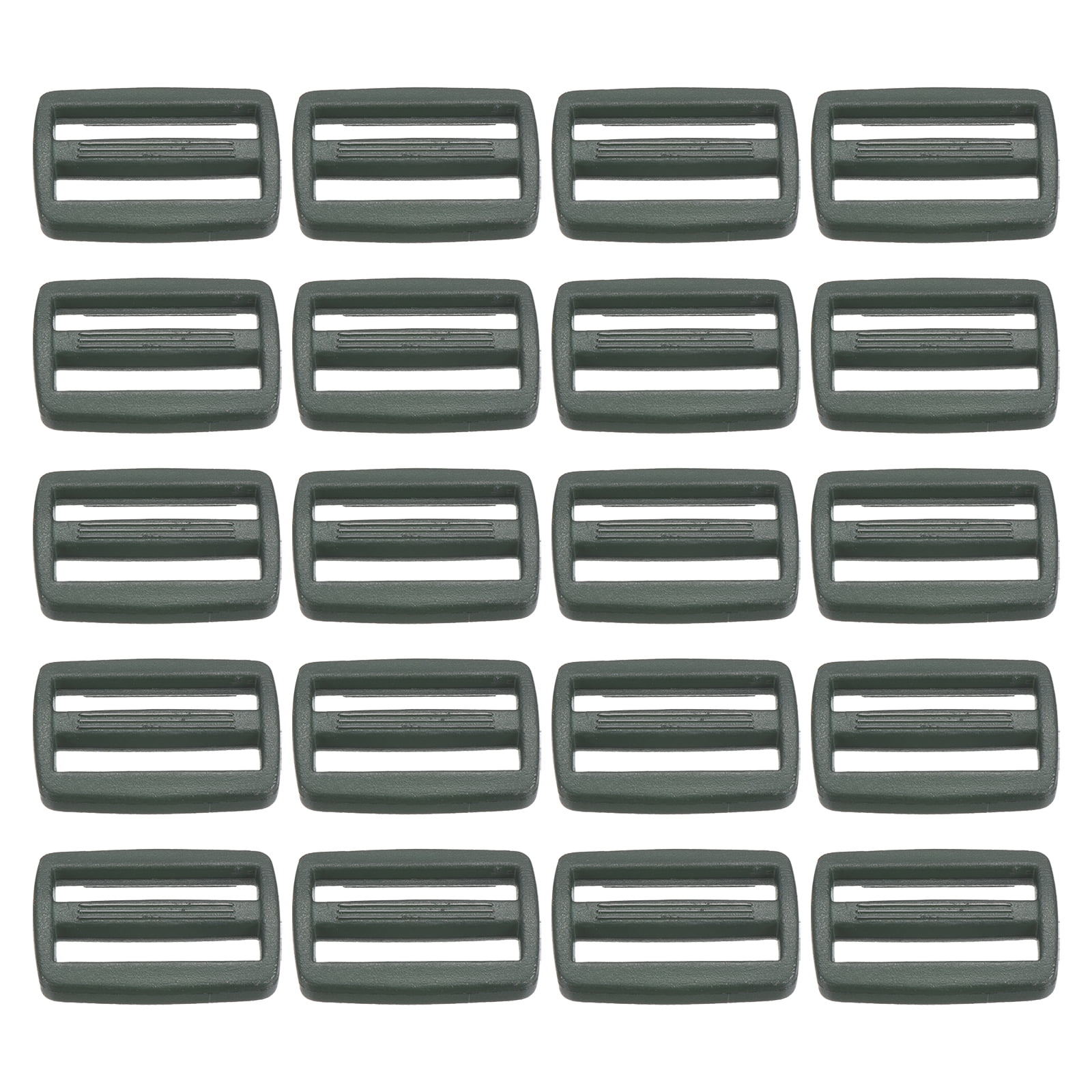 1 Inch Tri-Glide Slide Buckles Webbing Strap Fastener, Sea Green, 50 ...