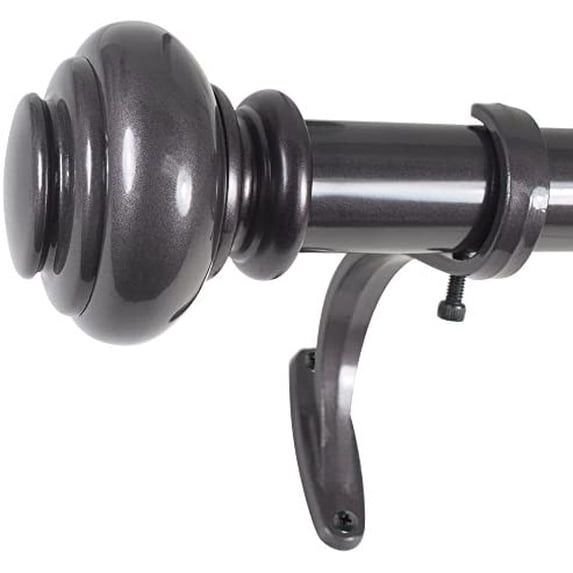 1-Inch Urn Single Window Treatment Rod Set, 72 to 144-Inch, Bronze ...