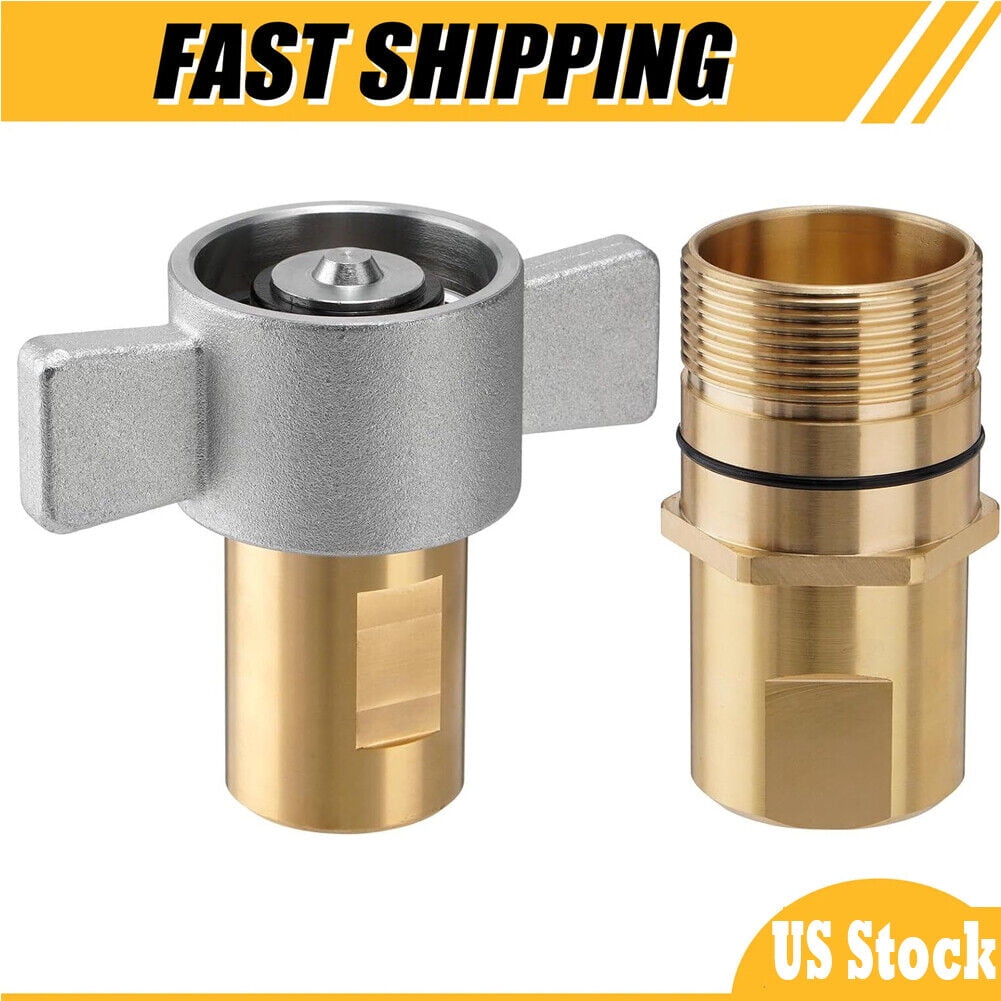 1 Inch Wet Line Wing Nut Hydraulic Screw Coupler / Coupling Set - NPT ...