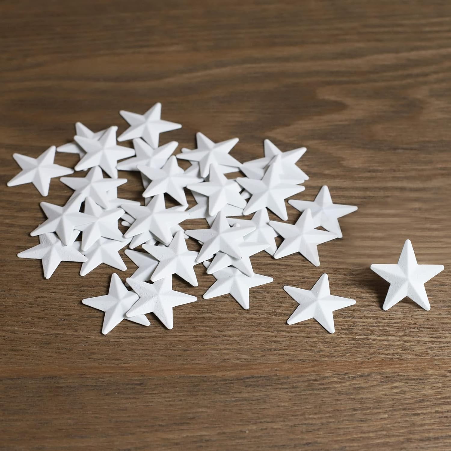1-Inch,White Mini Metal Barn Star, for The Original Retro Western ...