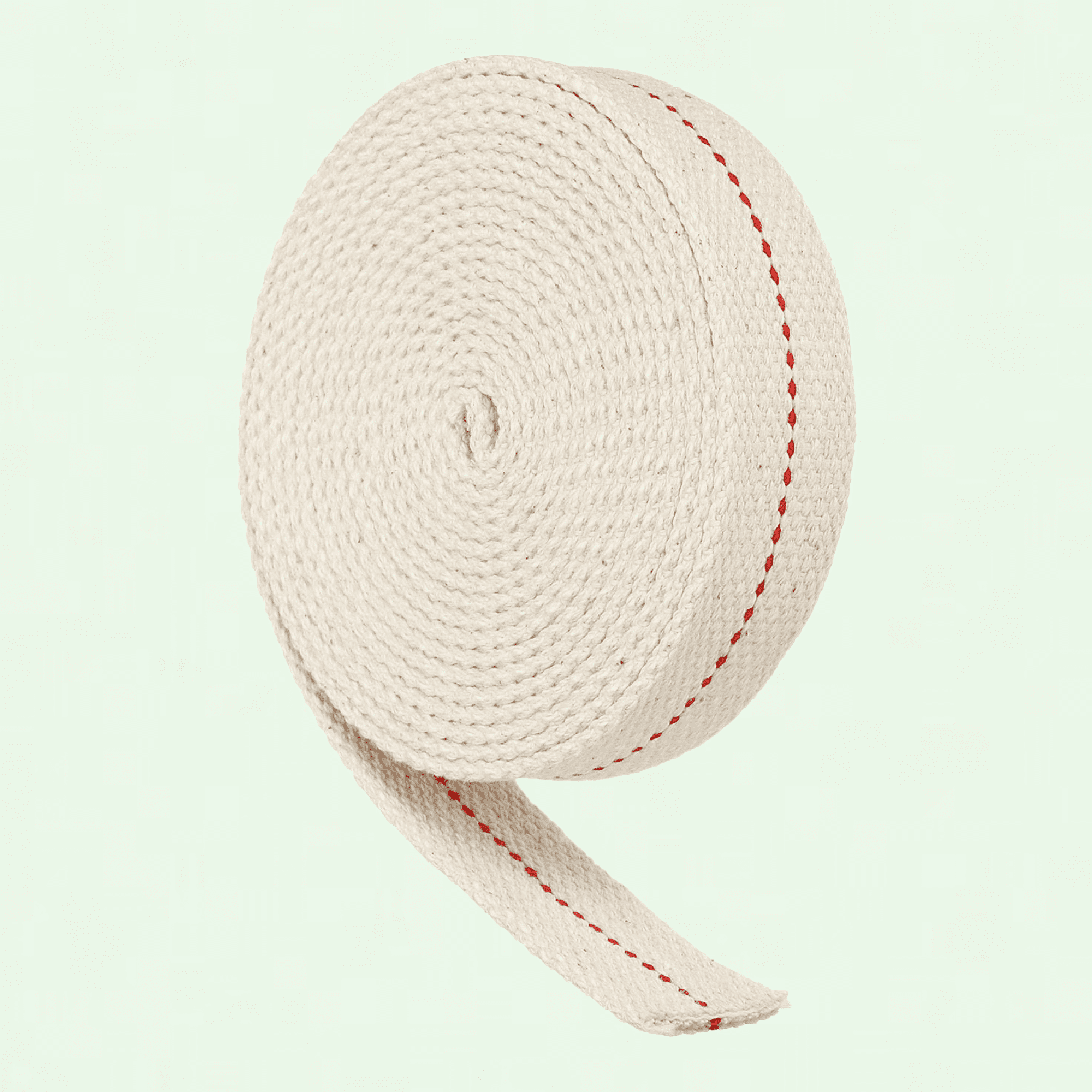 1 Inch Wide Bald Oil Lamp Cellulose 10 Foot Red Stitch Cotton Wick ...