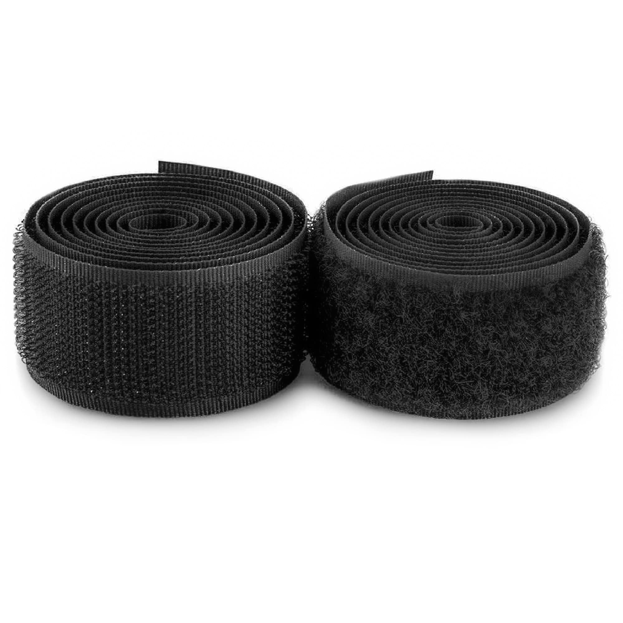 1 Inch Wide Black Sew on Hook and Loop Tape Non-Adhesive 1 Yd Length ...