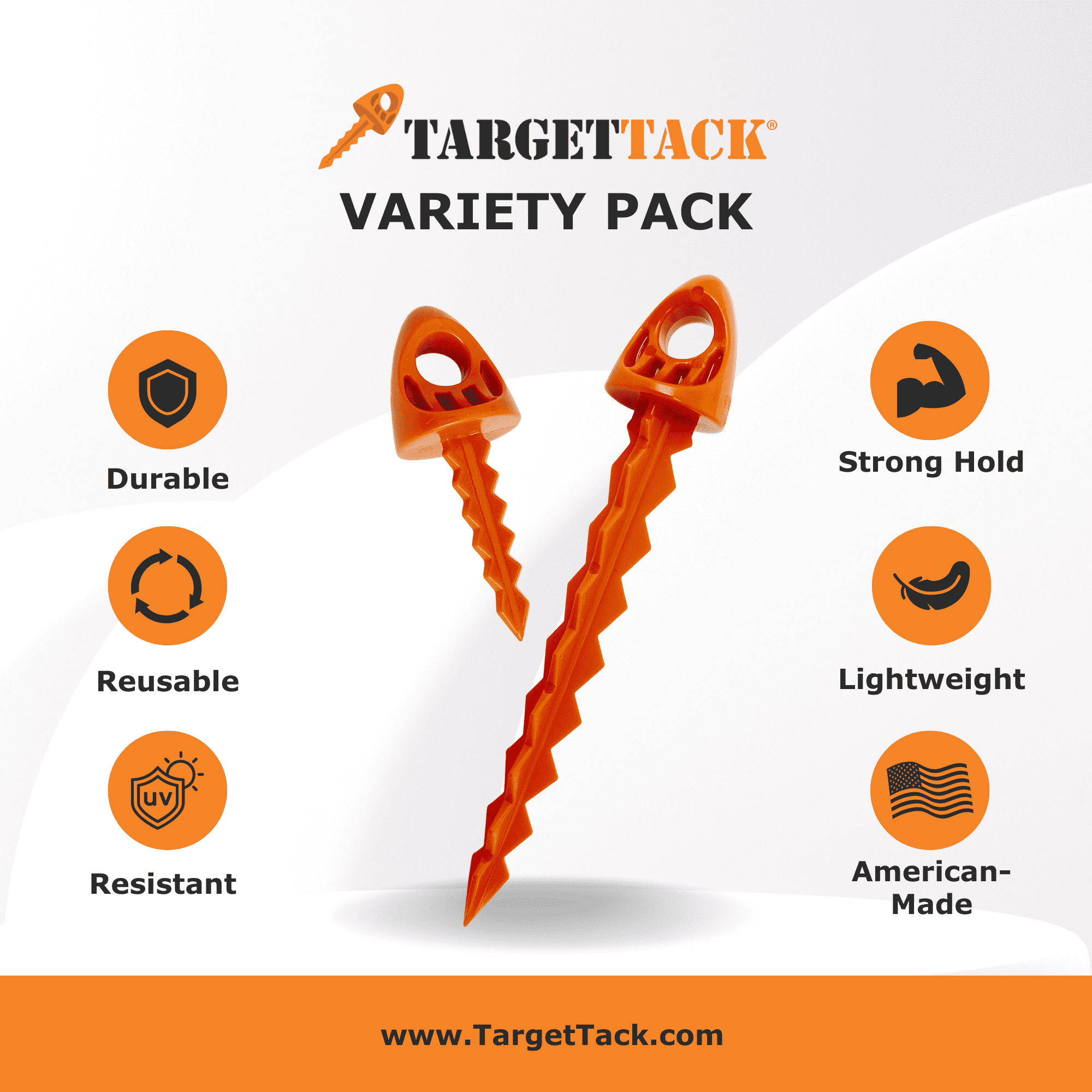 1-Inch and 3-Inch Variety 12-Pack of TargetTacks® Original Orange ...