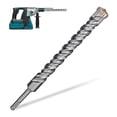 1 Inch x 10 Inch SDS Plus Rotary Hammer Drill Bit, Cross Tip Double ...