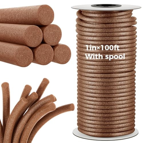 1 Inch x 100 ft Foam Backer Rod for Gaps Joints Concrete Crack Filler ...