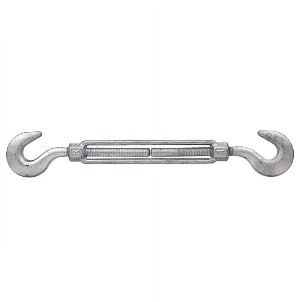 1 Inch x 12 Inch Hook and Hook Galvanized Turnbuckle, Working Load ...