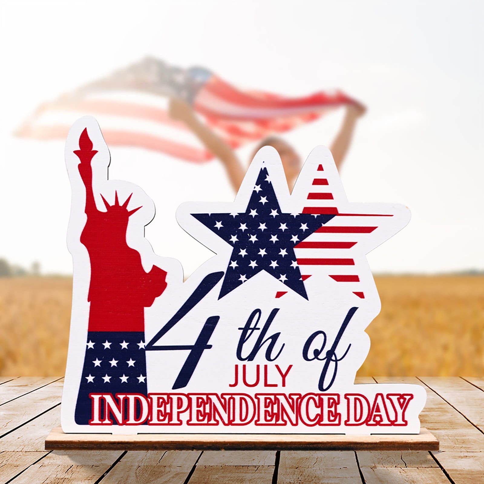1×Independence Day wooden ornament Clearance! Independence Day ...