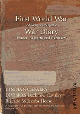 1 Indian Cavalry Division Lucknow Cavalry Brigade 36 Jacobs Horse ...